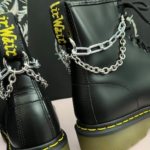 HARDWARE DOUBLE STEEL Boot Chains, O Ring Boot Charm, Chunky Grunge ...