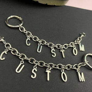 CUSTOM WORD NAME Boot Chain Charms Hardware Grunge Charm, Shoe ...