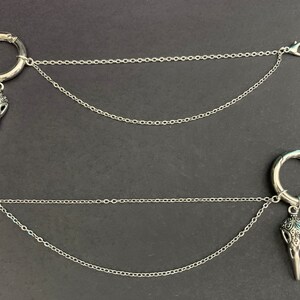 ORNATE RAVEN SKULL Boot Chain Charms, Grunge Punk Charm, Shoe ...