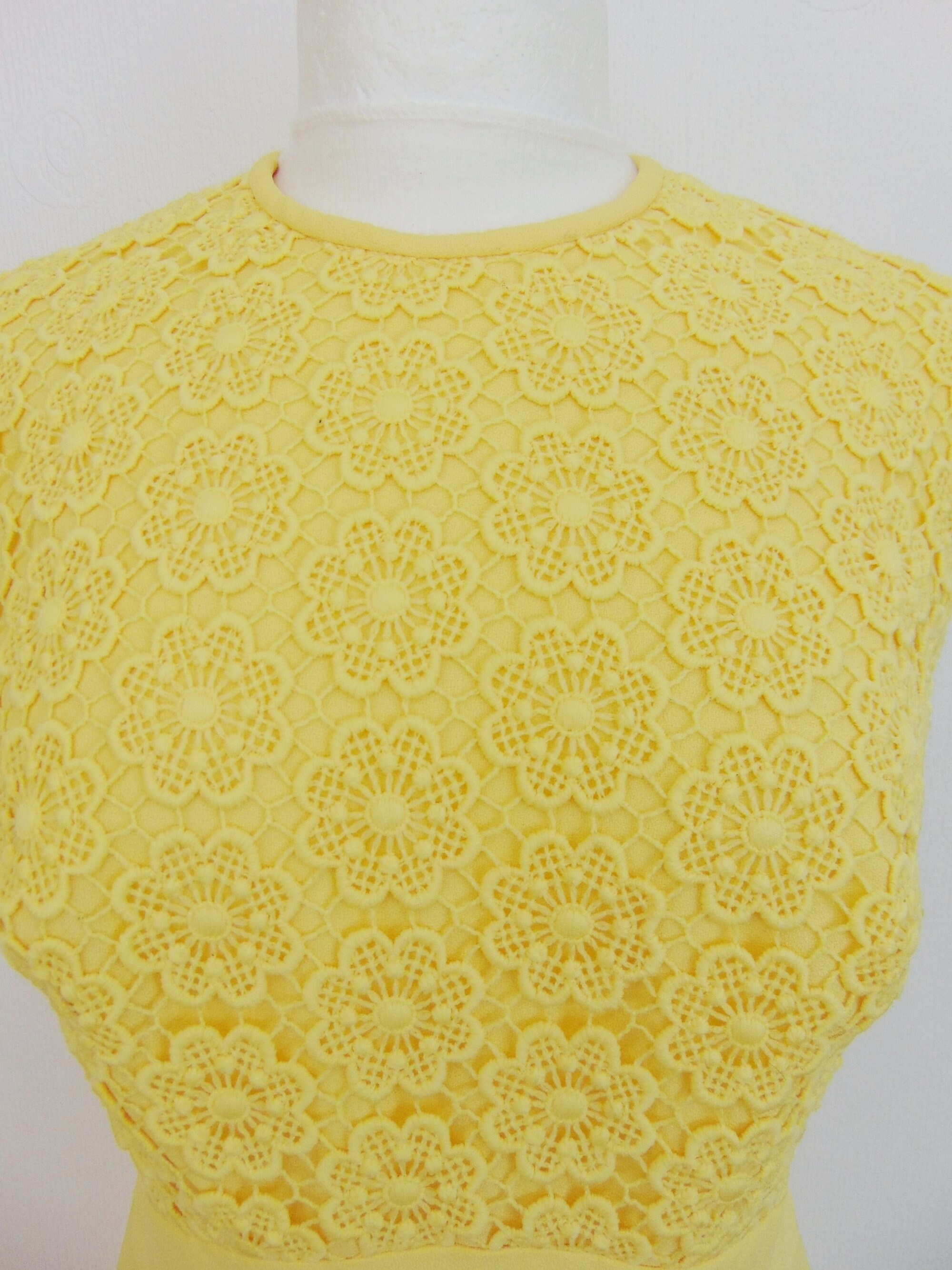 Vintage 60s Bright Yellow Mod Go Go Long Maxi Dress UK Size - Etsy