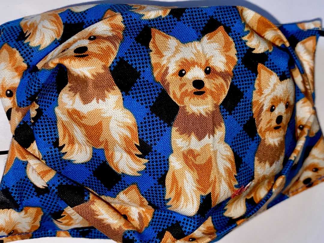Gosh Adorable Yorkie Puppy Dog Face Mask Handmade With 2 - Etsy