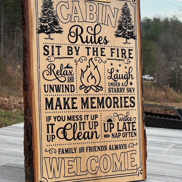 Cabin Rules - Etsy
