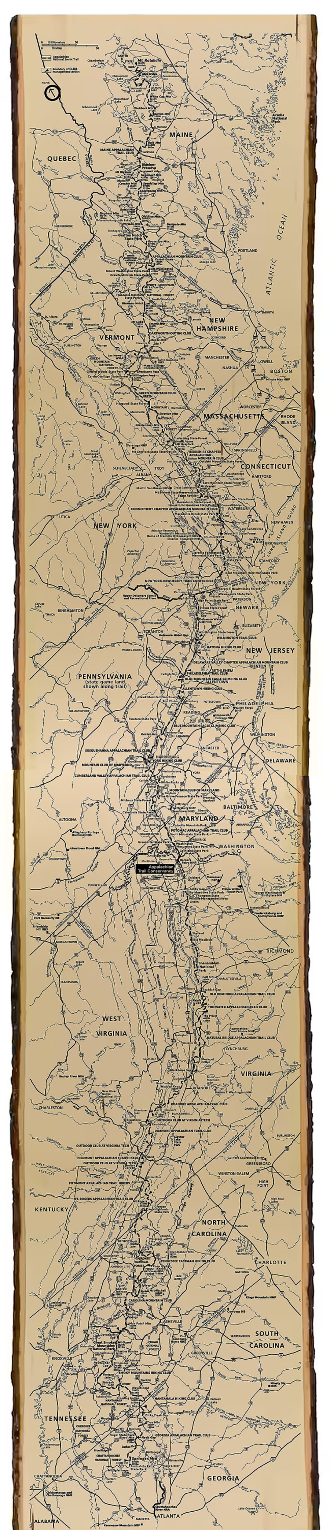 Appalachian Trail Map Svg Map Hiking AT Trail Georgia 2 Maine Extremely ...