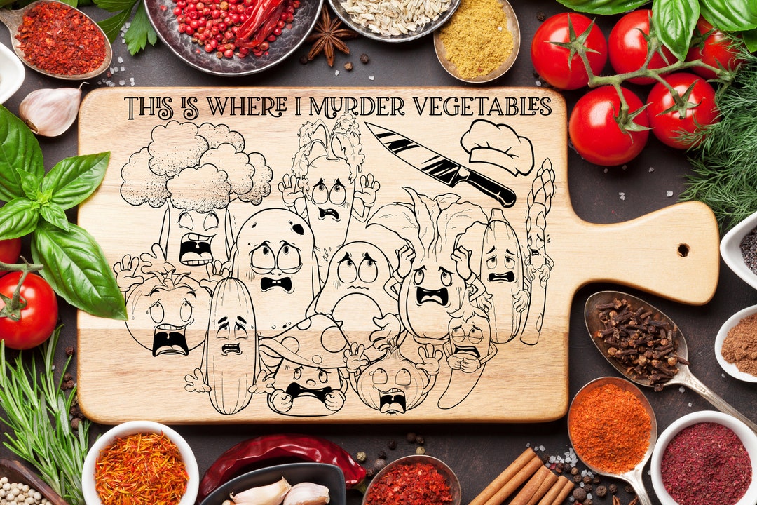 This is Where I Murder Vegetables Svg, Novelty Kitchen Decor Digital ...