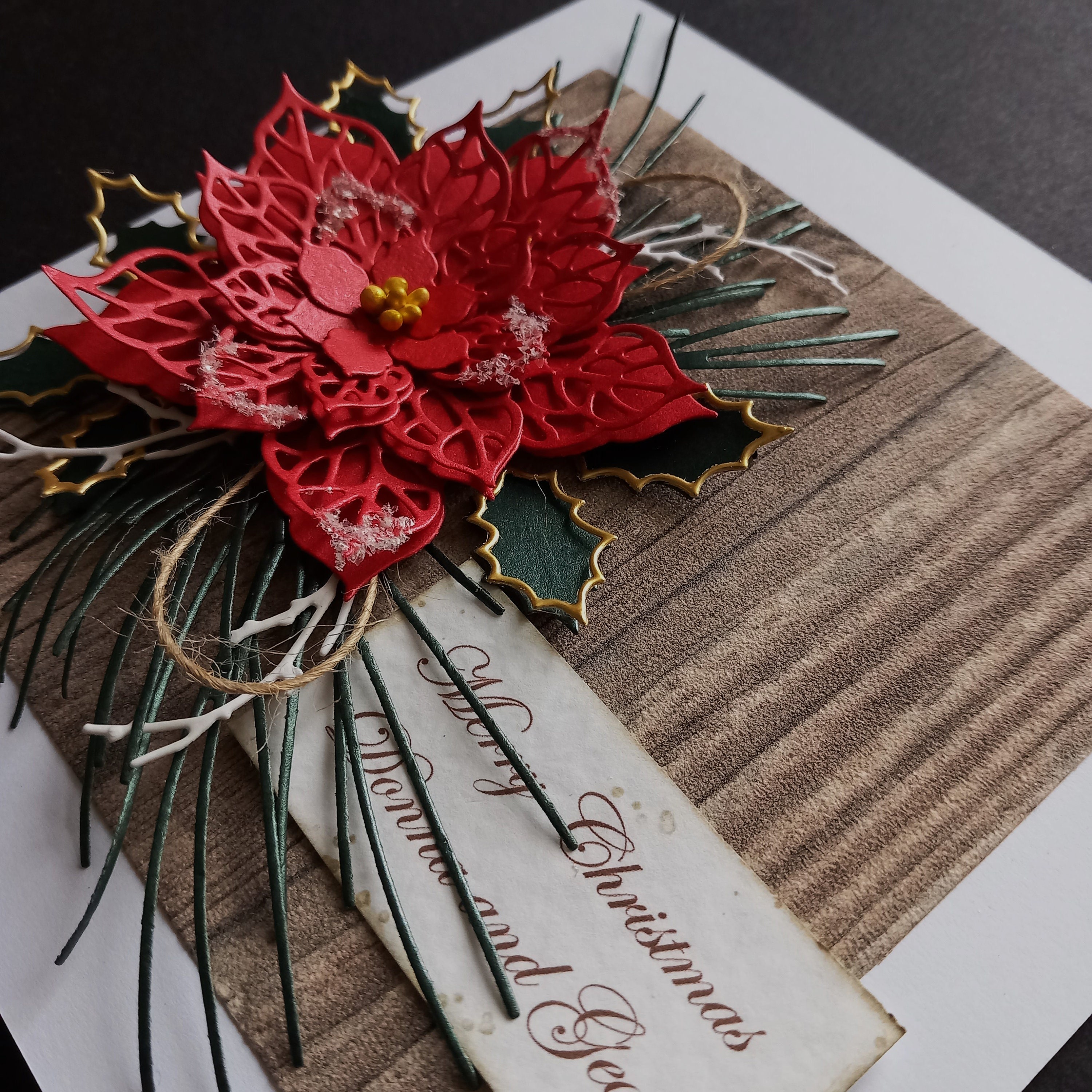 Handmade 3D Christmas Card Boxed Personalised Red - Etsy UK