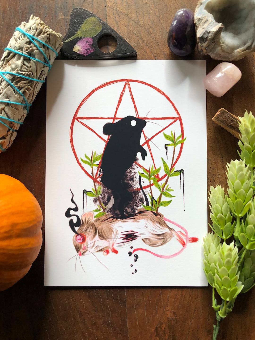 Haunted Body, Mouse Art Print: Dark Witchy Decor (5x7) - Etsy