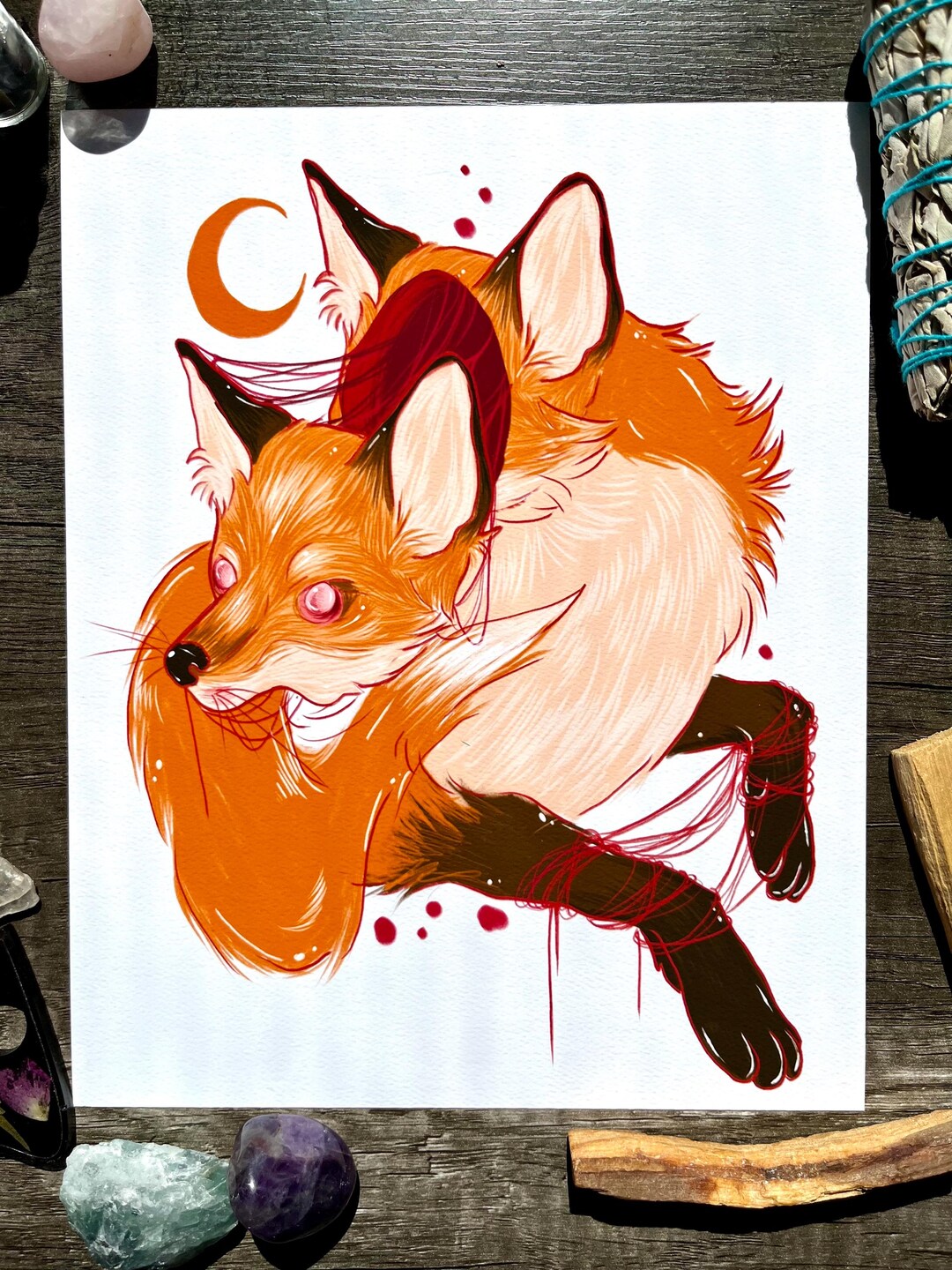 Vixen, Fox Dark Art Print: Creepy Body Horror (8x10) - Etsy