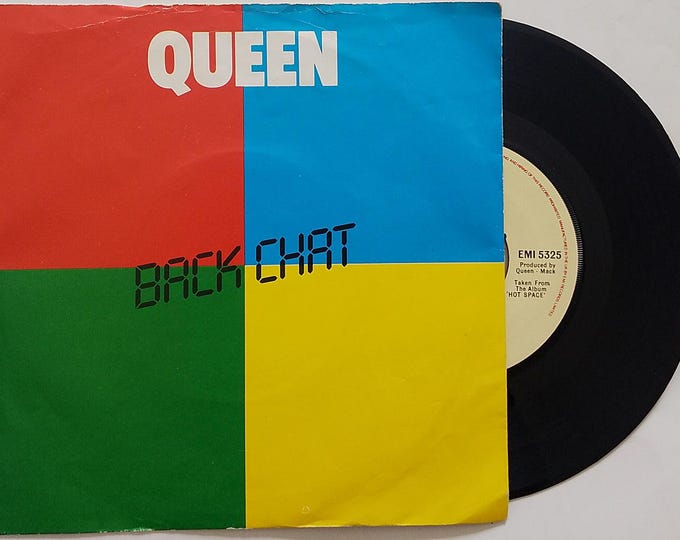 QUEEN Vinyl Freddie Mercury Back Chat Original 1982 UK Vinyl Record 7 ...