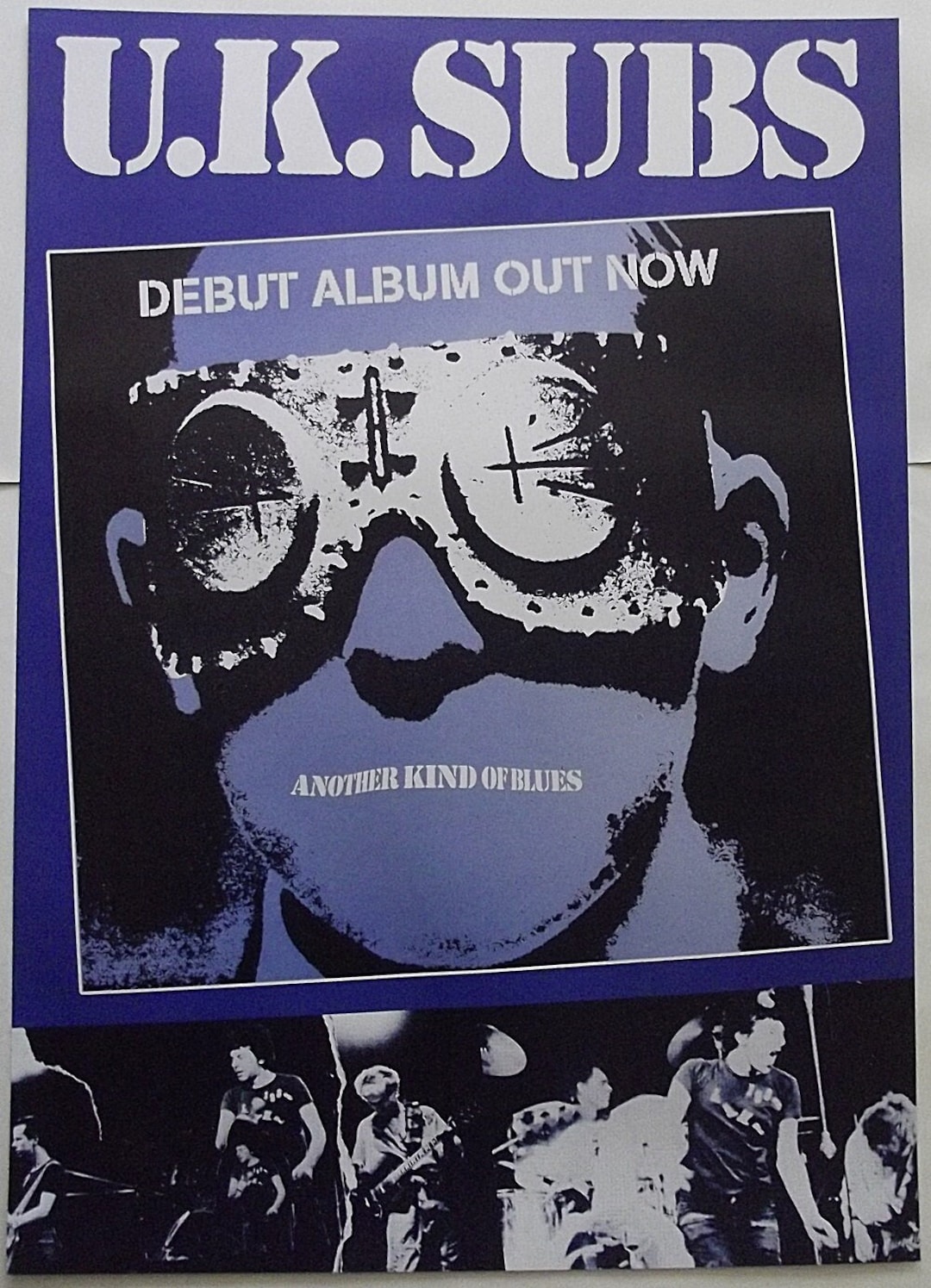 PUNK Poster UK SUBS Another Kind of Blues Early 2000s Vintage Repro ...
