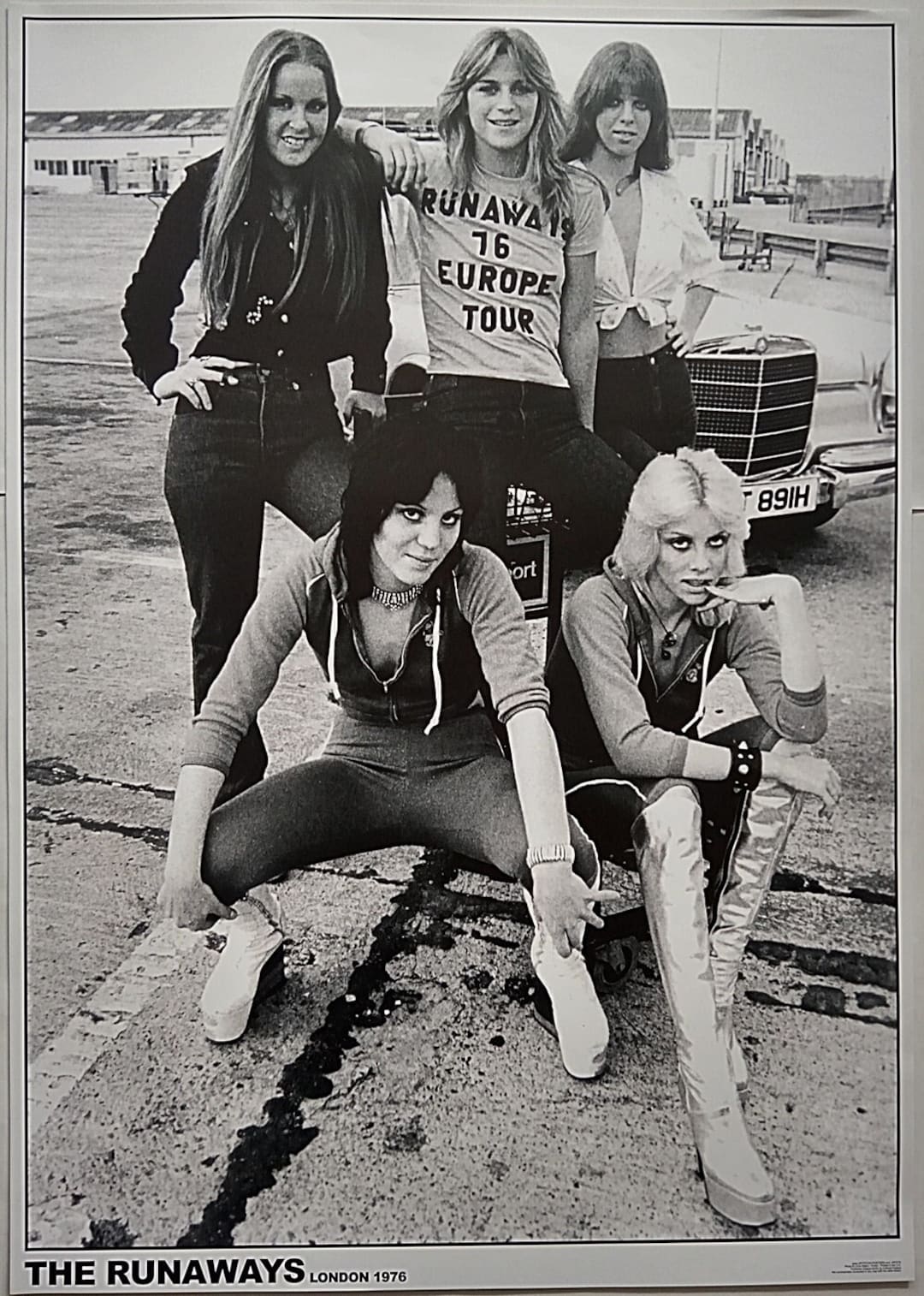 PUNK POSTER the Runaways Joan Jett Lita Ford Kim Fowley London 1976 33 ...