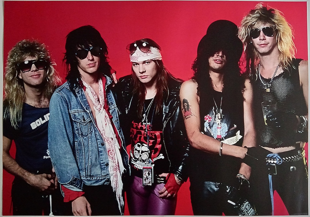 GUNS N ROSES Poster Appetite for Destruction Line up 33 X 23 Inches - Etsy