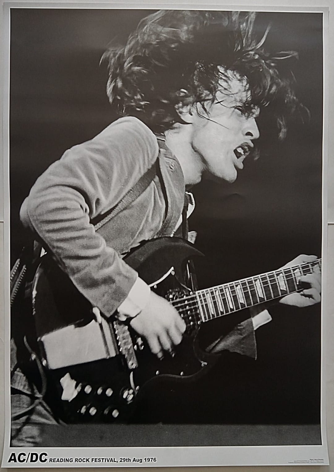 AC/DC Poster Angus Young Reading Rock Festival August 1976 Dirty Deeds ...