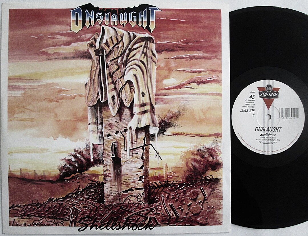 Thrash Metal Vinyl ONSLAUGHT Shellshock Original 1988 UK 12 Inch Maxi Single - Etsy