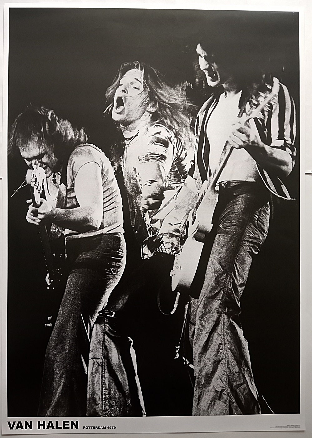 VAN HALEN Poster David Lee Roth Eddie Van Halen on Stage Rotterdam ...