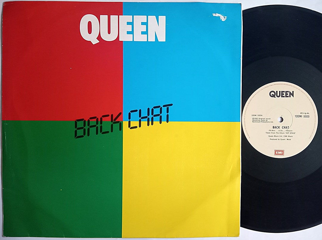 QUEEN Vinyl Freddie Mercury Back Chat Original 1982 UK 12 Inch - Etsy