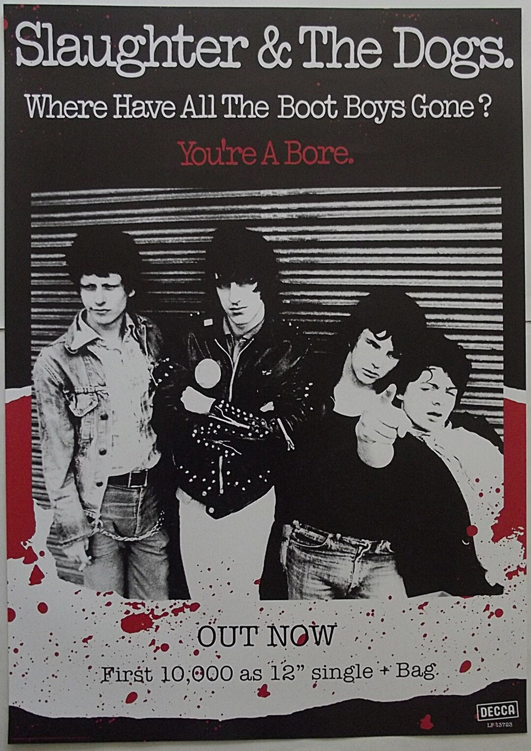 PUNK Poster SLAUGHTER & the Dogs Bootboys Early 2000s Vintage Repro ...