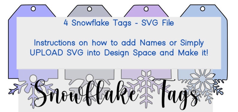 Snowflake Tags SVG File - Etsy