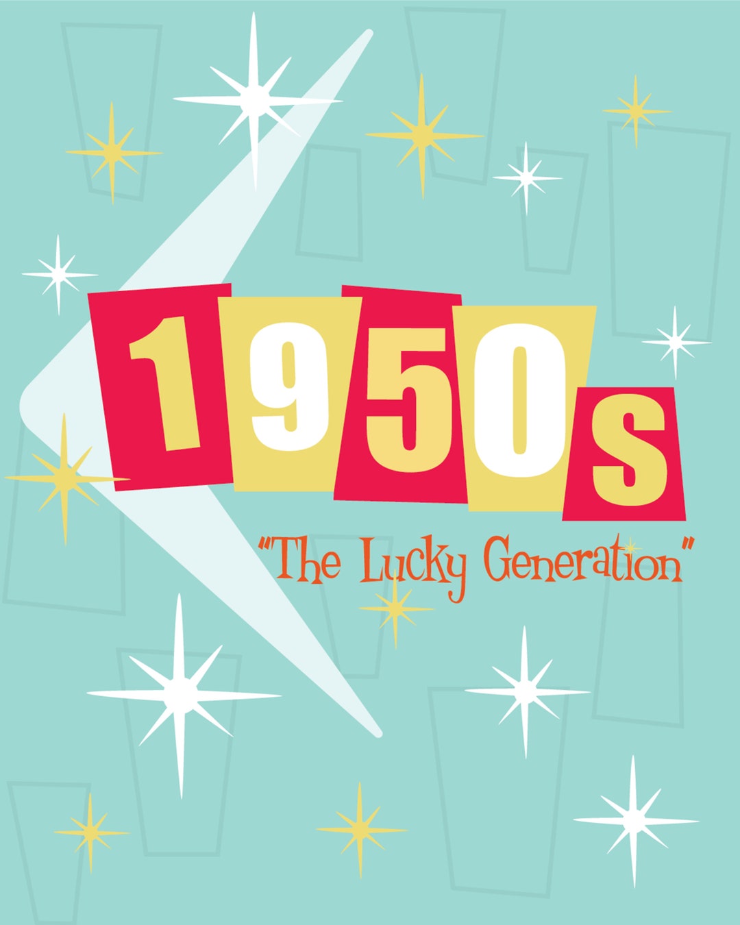 1950s Mid Century Poster - Etsy