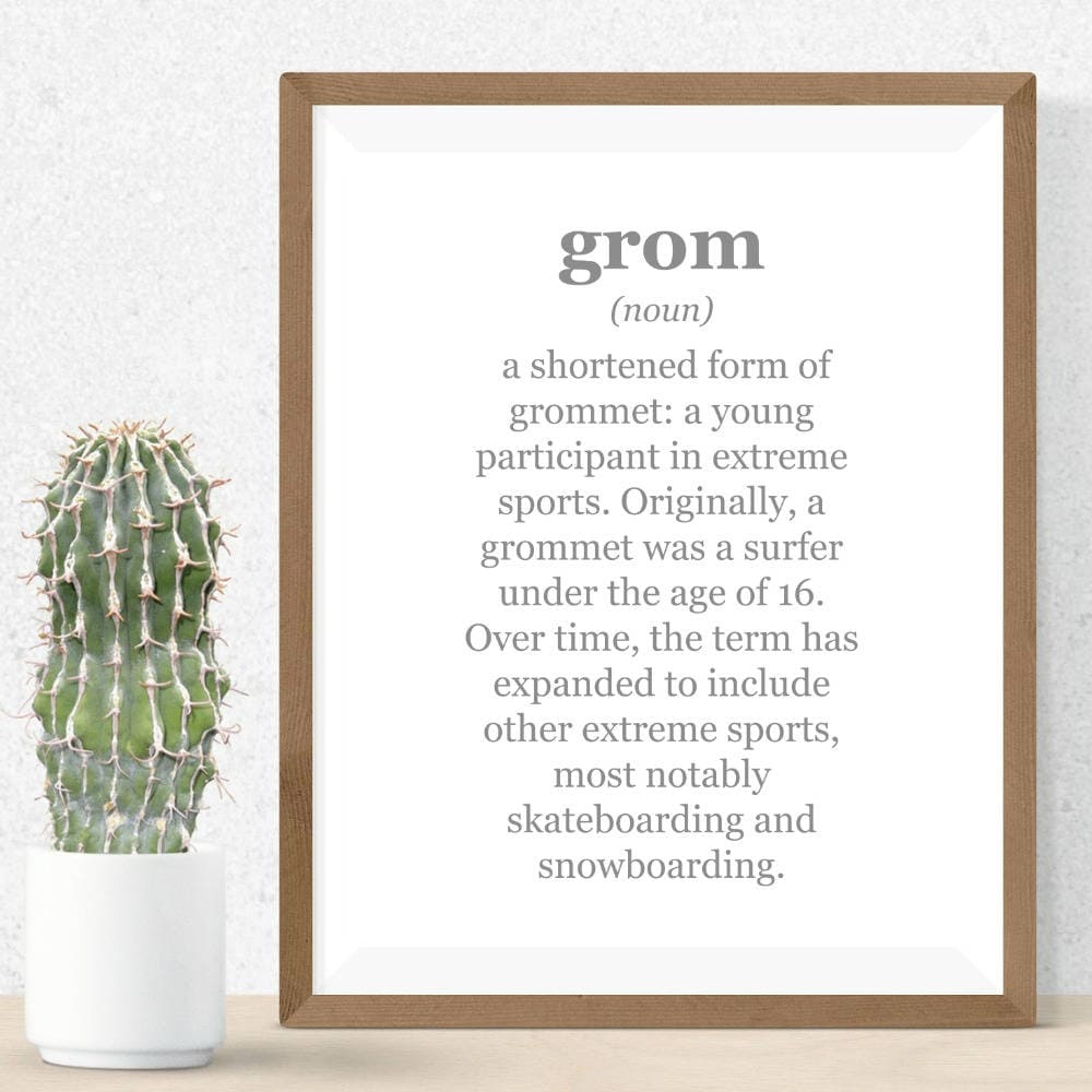 Grom Definition, PLUS BONUS PRINT, Kids Room Decor, Kids Prints, Kids ...