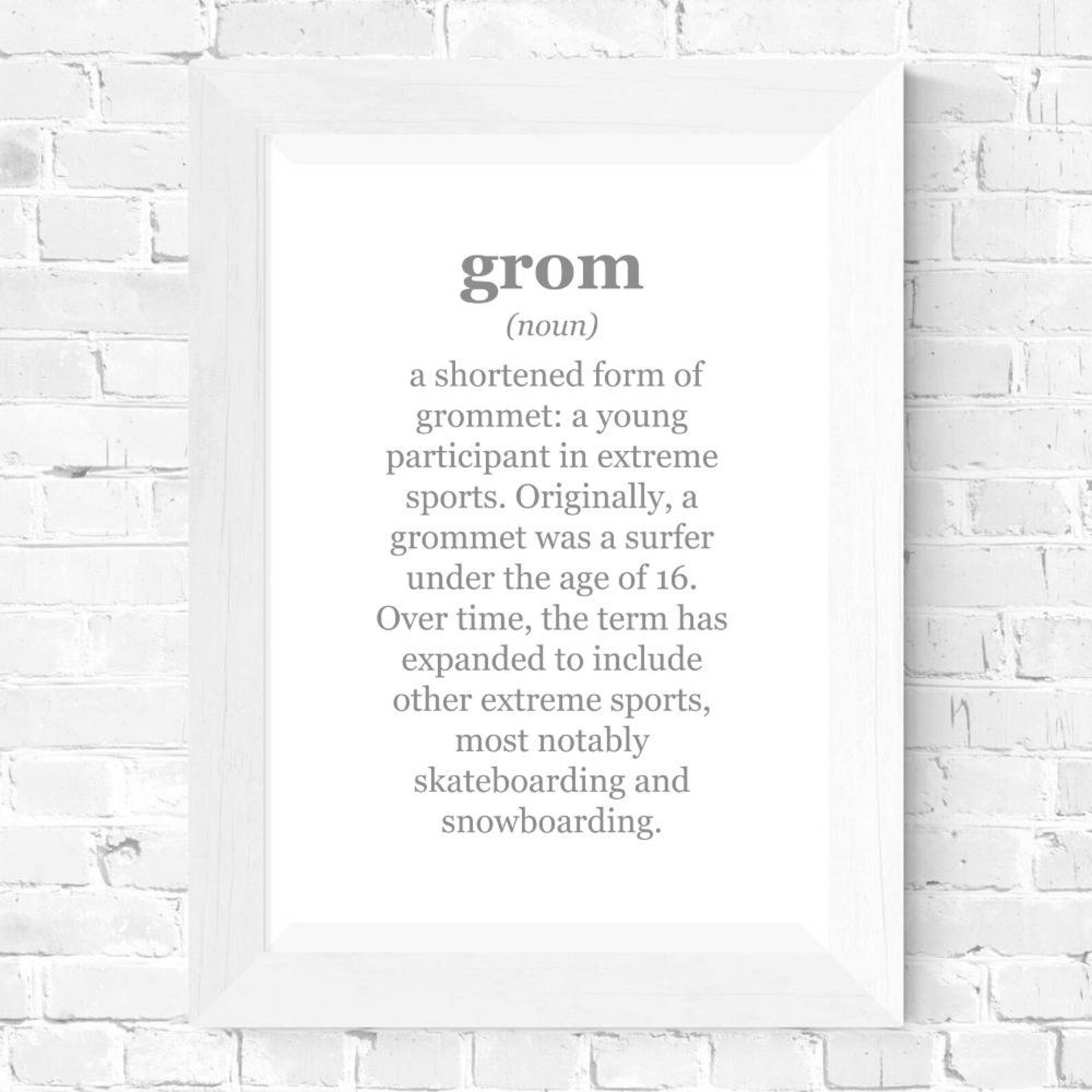 Grom Definition, PLUS BONUS PRINT, Kids Room Decor, Kids Prints, Kids ...