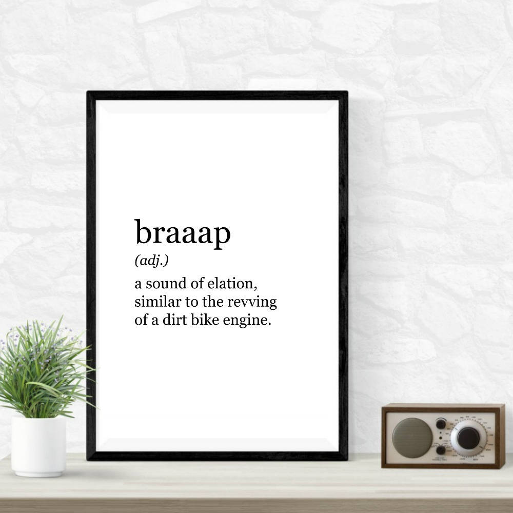 Braaap (adj), Definition Print, PRINTABLE ART, Digital Download ...