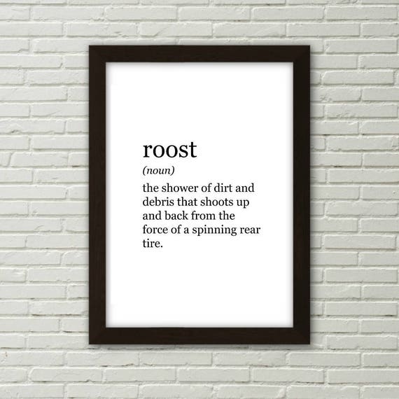 Roost Definition Print PRINTABLE ART Digital Download | Etsy