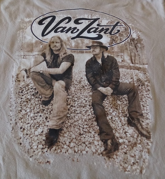 Rare Vintage Van Zant Brothers T-Shirt, Tan Unisex T-… - Gem