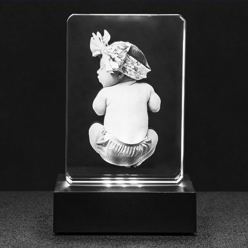 Custom Crystal Photo Block Glass Photo Glass Picture Block | Etsy