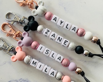 Disney Inspired Personalised Keyrings/ Bag Tags | Etsy Australia