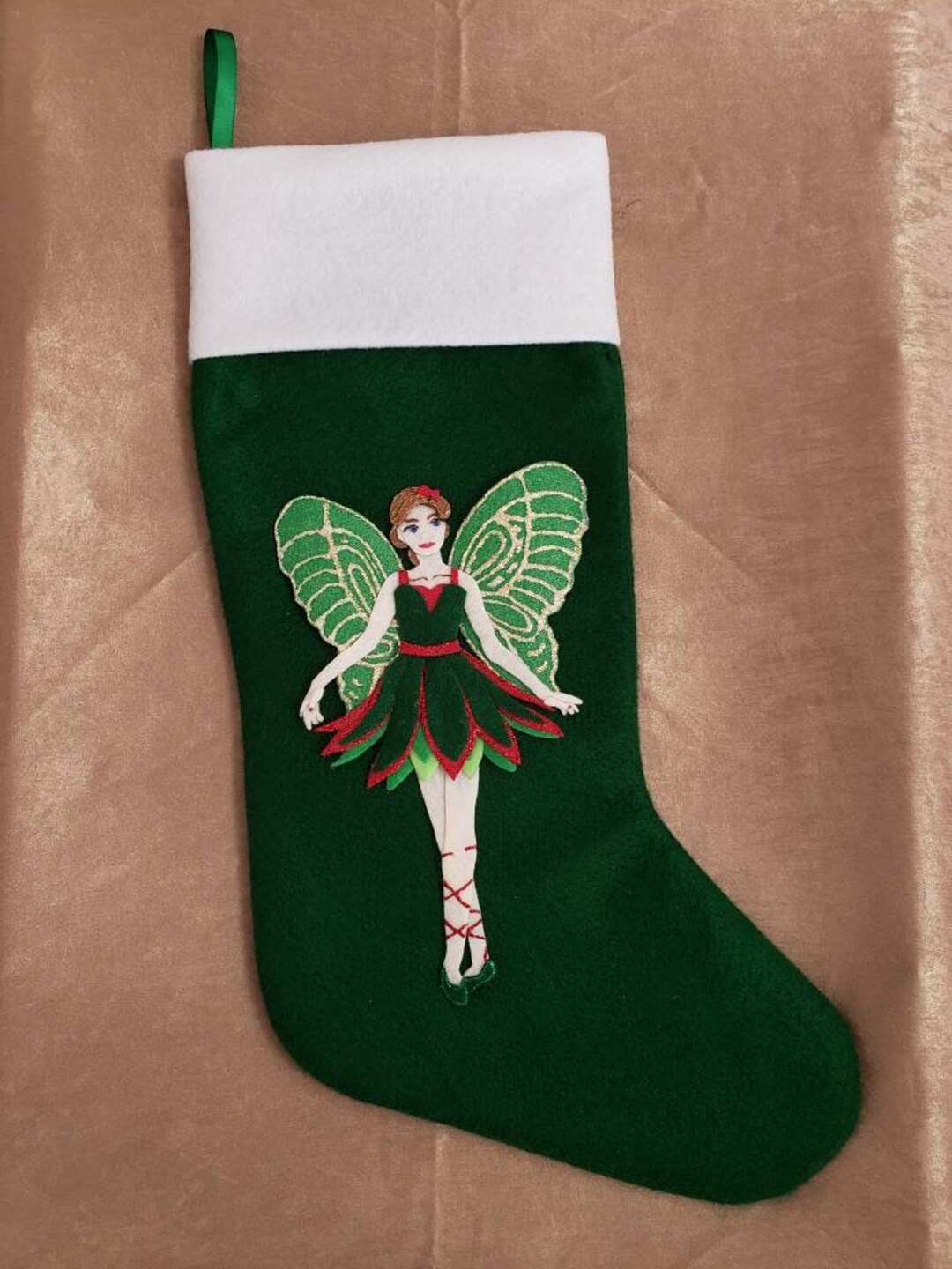 Traditional Handmade Christmas Stocking the Christmas Fairy - Etsy