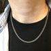 3.5mm Square Foxtail Oxidized Sterling Silver Necklace Chain - Etsy