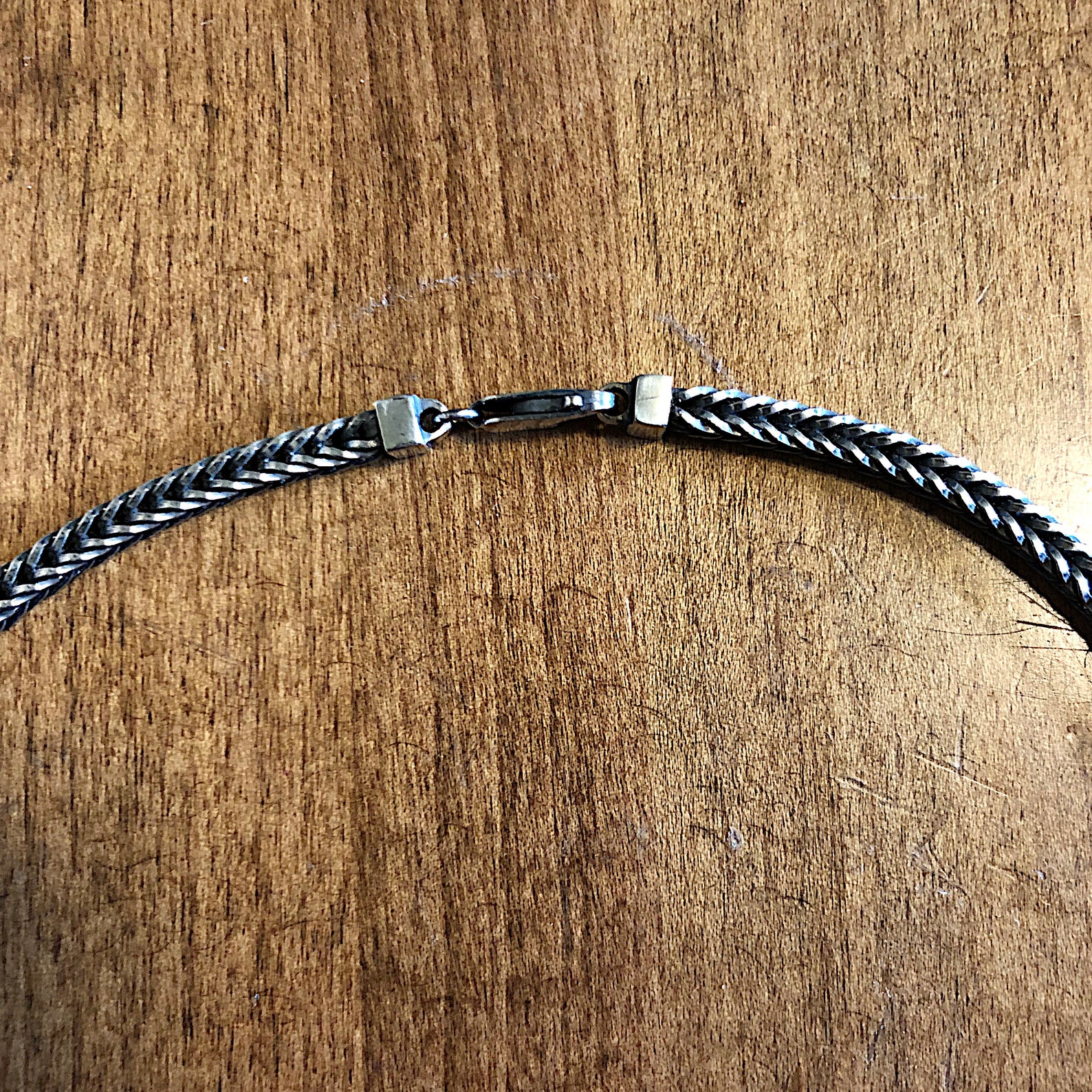 3.5mm Square Foxtail Oxidized Sterling Silver Necklace Chain - Etsy