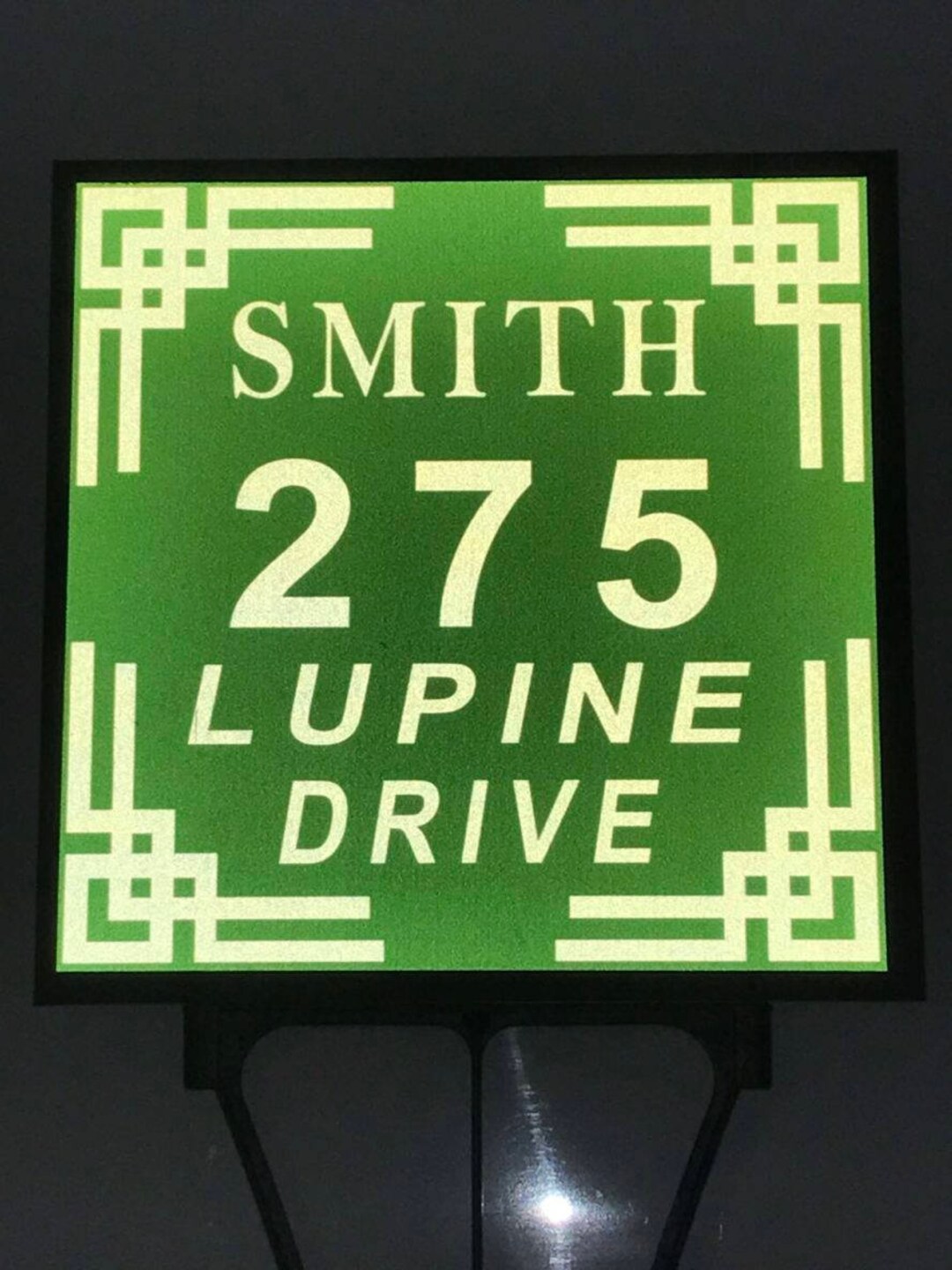Reflective Green & White Southwest Yard Address Sign Yard Sign House ...