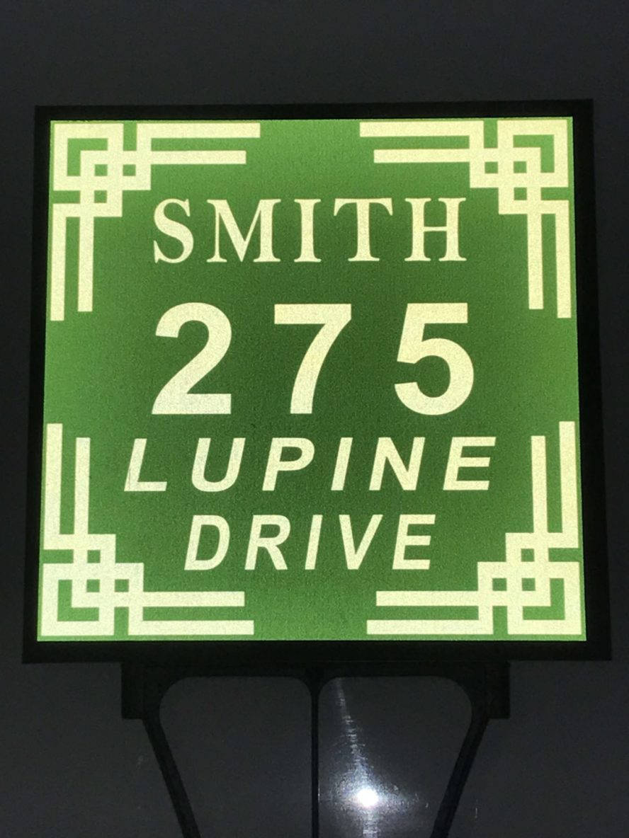 Reflective Green & White Southwest Yard Address Sign Yard Sign House ...