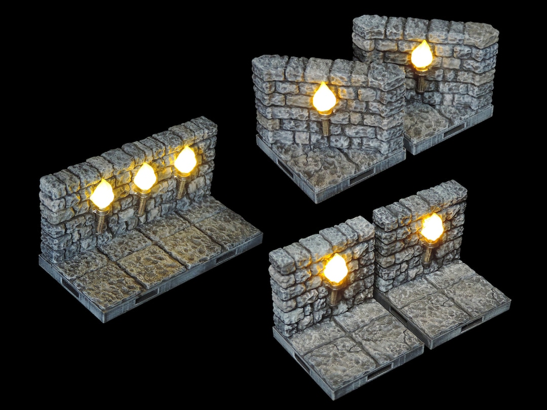 Dungeon LED Torch Wall Options (dragonlock) - Etsy