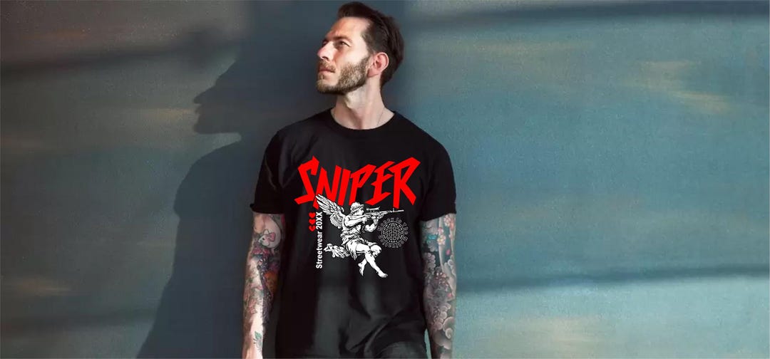 Sniper Angel Digital Art T-shirts Cutter Decals Cups Wall Art Décor ...