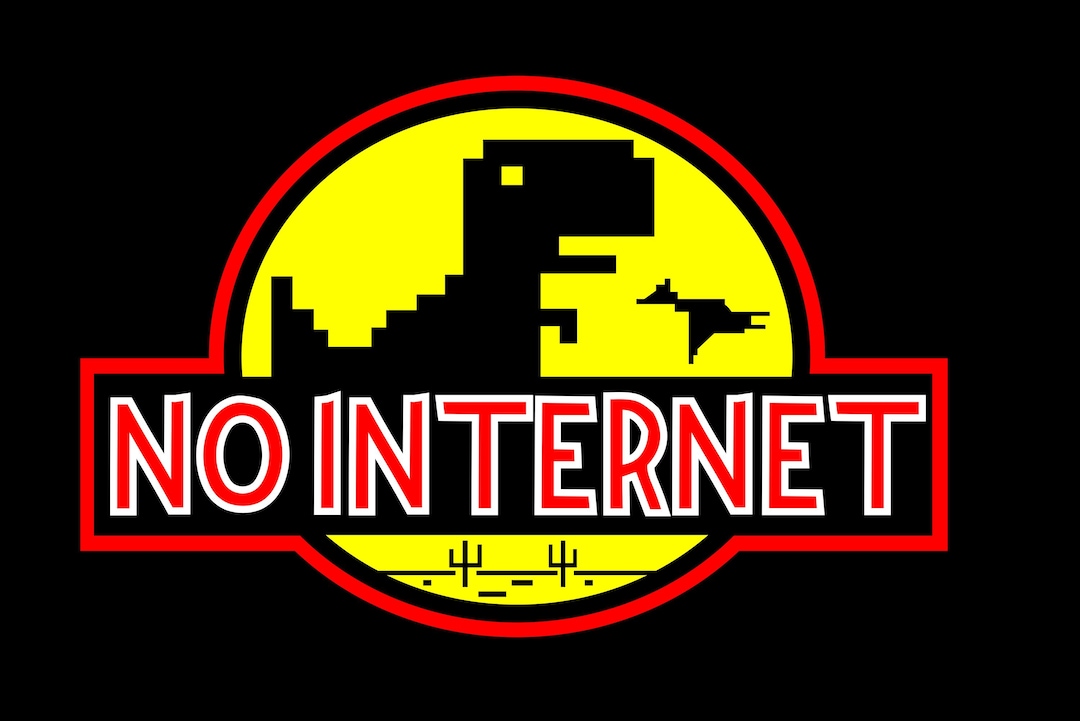 No Internet Dinosaur Parody Png Cutter Art Files Jurassic Park Style ...