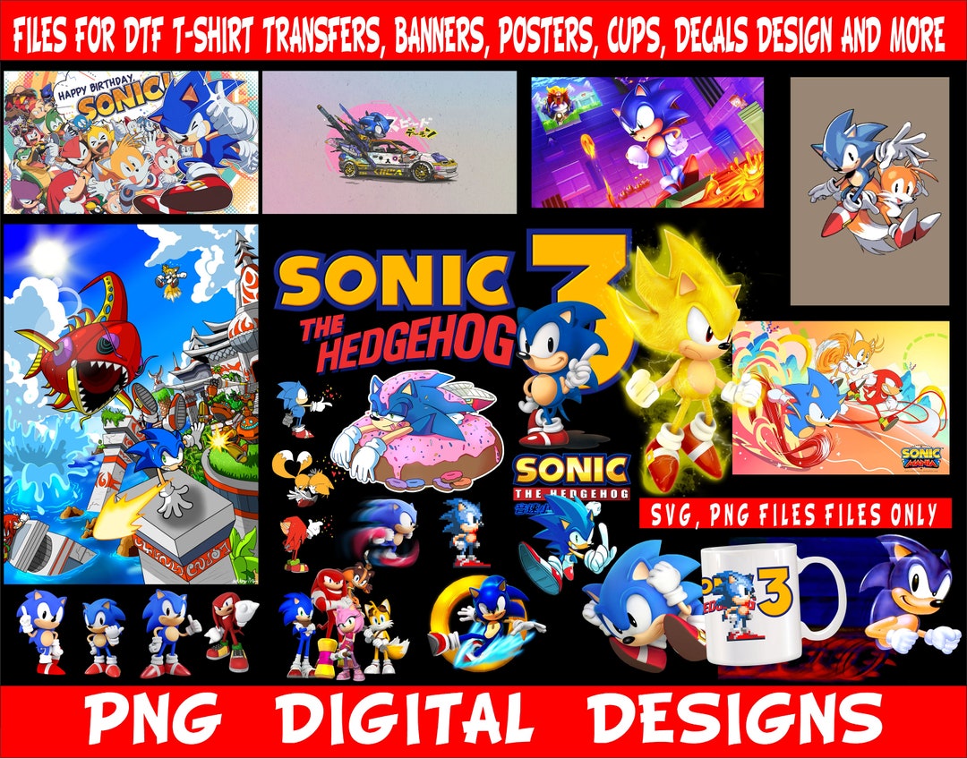 Instant Download Sonic Bundle Pack Box SVG PNG JPEG Coreldraw Adobe ...