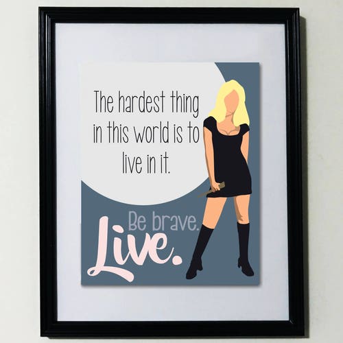 Buffy the Vampire Slayer Printable Quote Poster BTVS Hardest - Etsy
