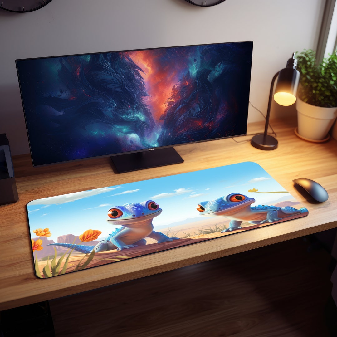 Lizards in the Desert Desk Mat, Gaming Mouse Pad - Etsy
