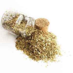 BIODEGRADABLE GLITTER - Eco Friendly Glitter in Gold Glitter Glitter - Etsy