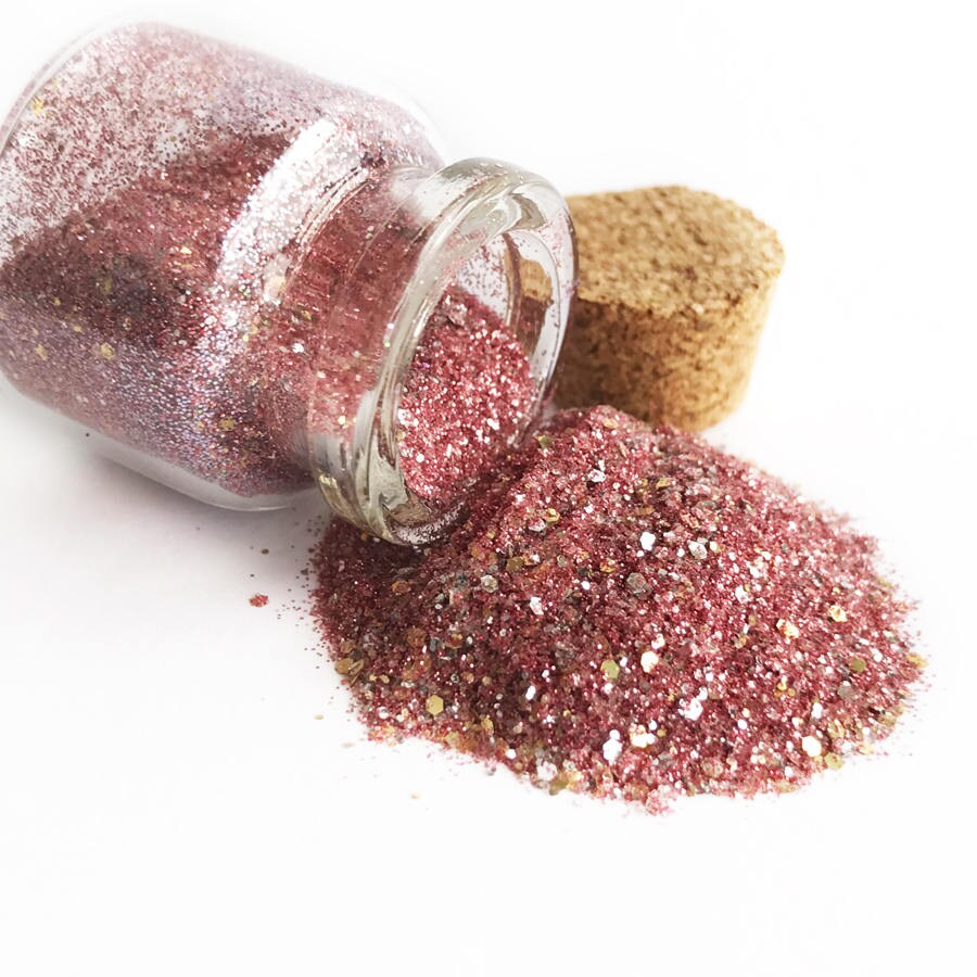 BIODEGRADABLE GLITTER Eco Friendly Glitter in Mermaid Kiss Pink Silver ...