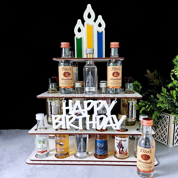 Alcohol Bottle Birthday Cake Topper - Etsy