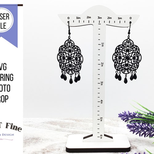 Earring Display Stand With Mini Hangers Svg Cut File for | Etsy