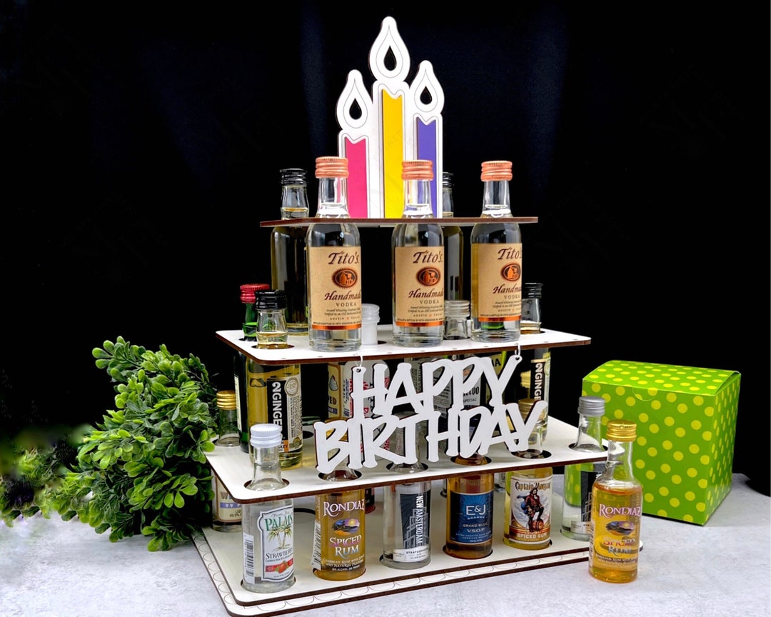 Liquor Bottle Shot Cake: Birthday Party Decoration - Etsy