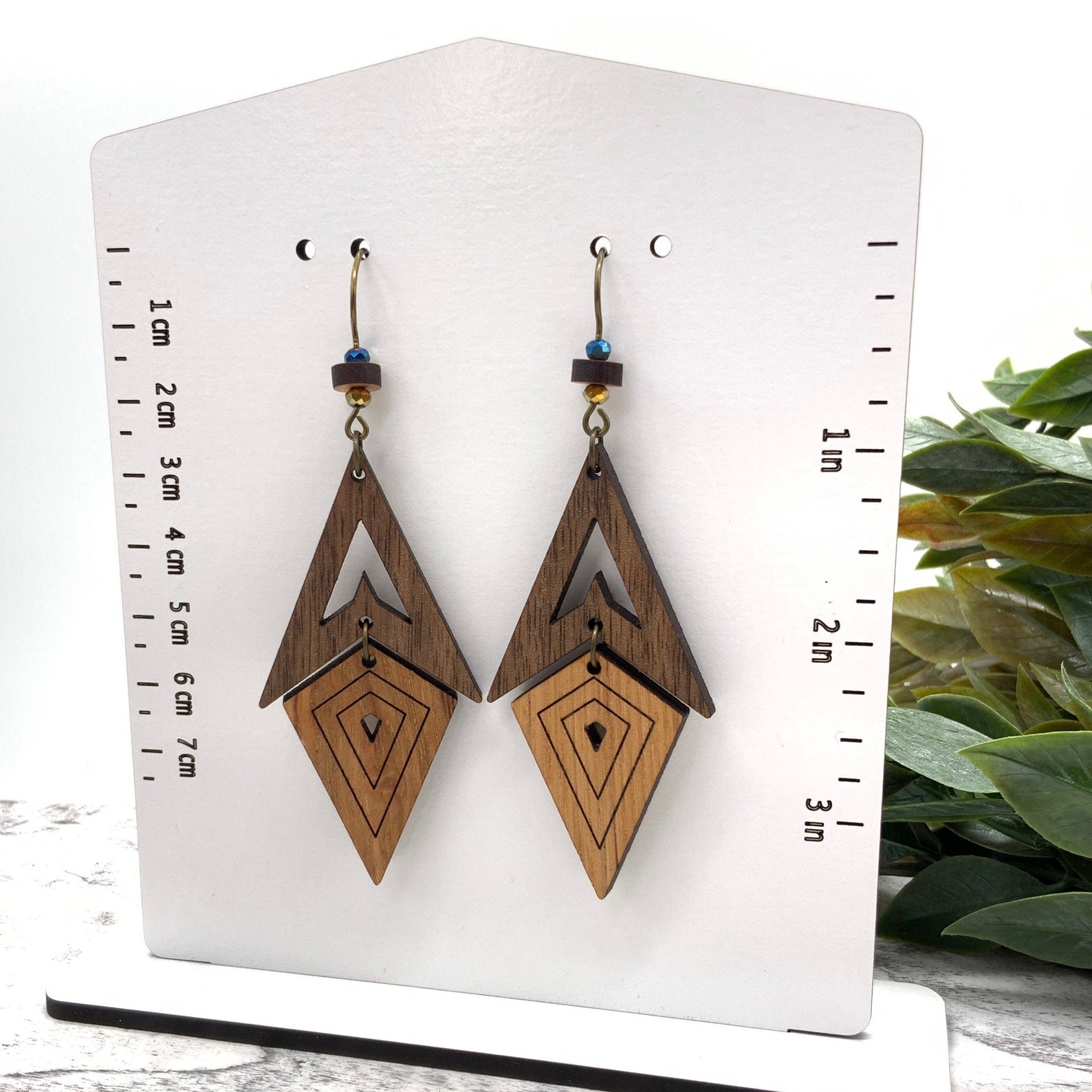 Laser Cut Wood Earring SVG Stacked Earring File for | Etsy