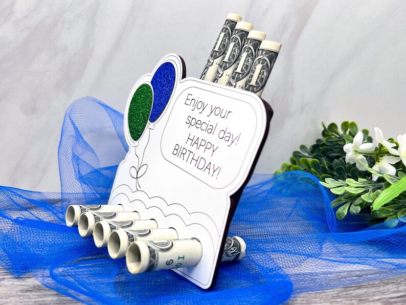 Sparkly Happy Birthday Money and Gift Card Holder Unique - Etsy
