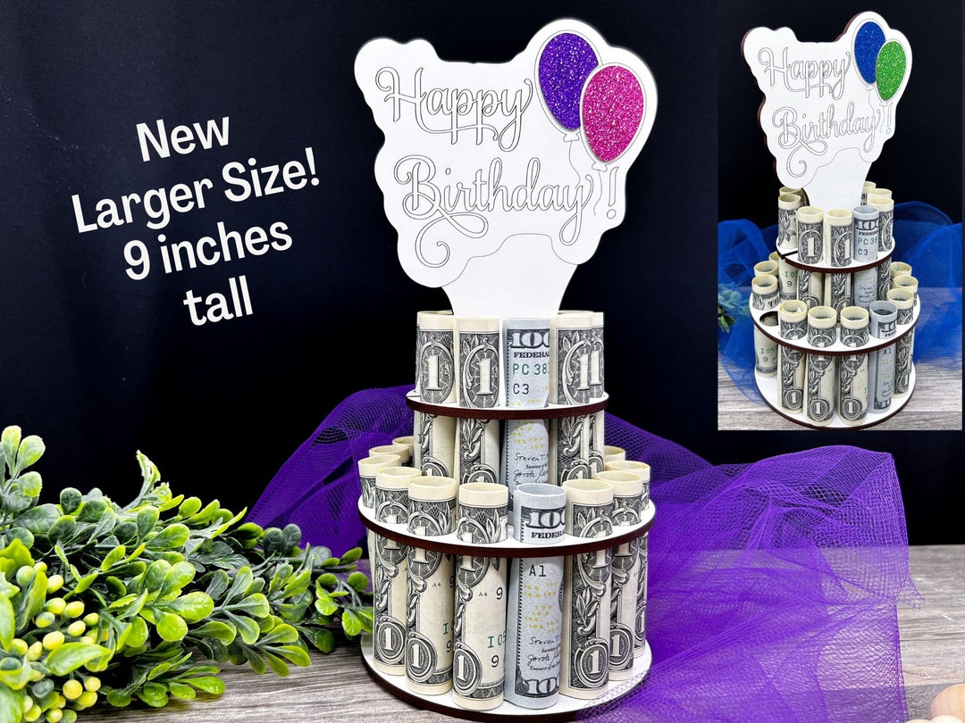 Happy Birthday Money Cake, Cash Cake for Real Money, Birthday Money ...