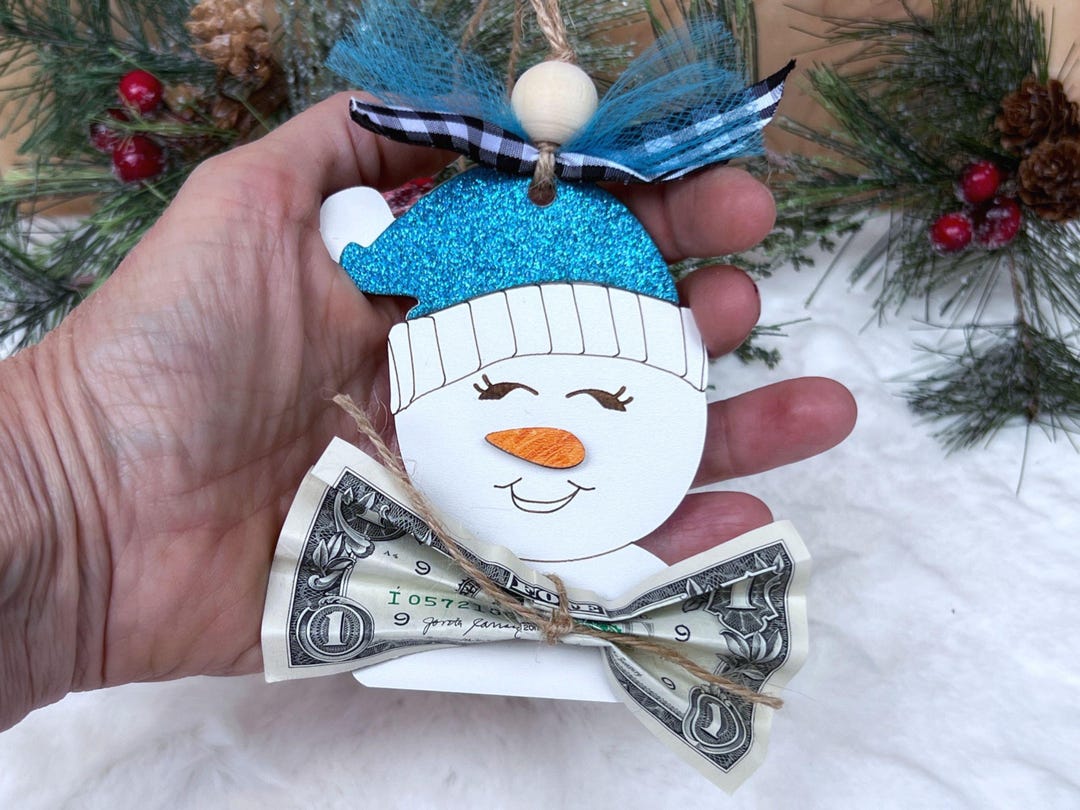 Snowman Money Holder Ornament: Christmas Cash/check Gift - Etsy