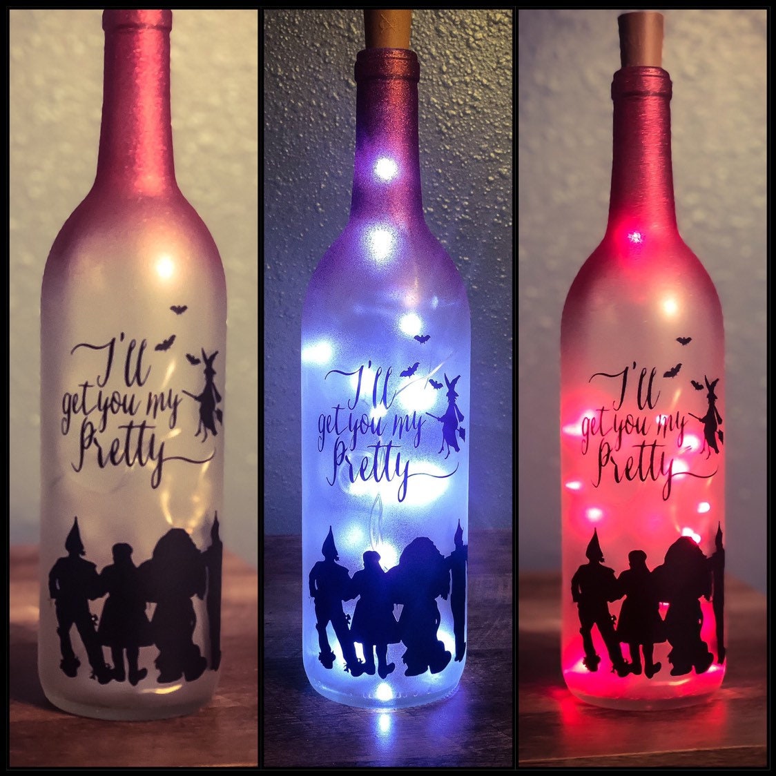 I'll Get You My Pretty Light up Wine Bottle - Etsy